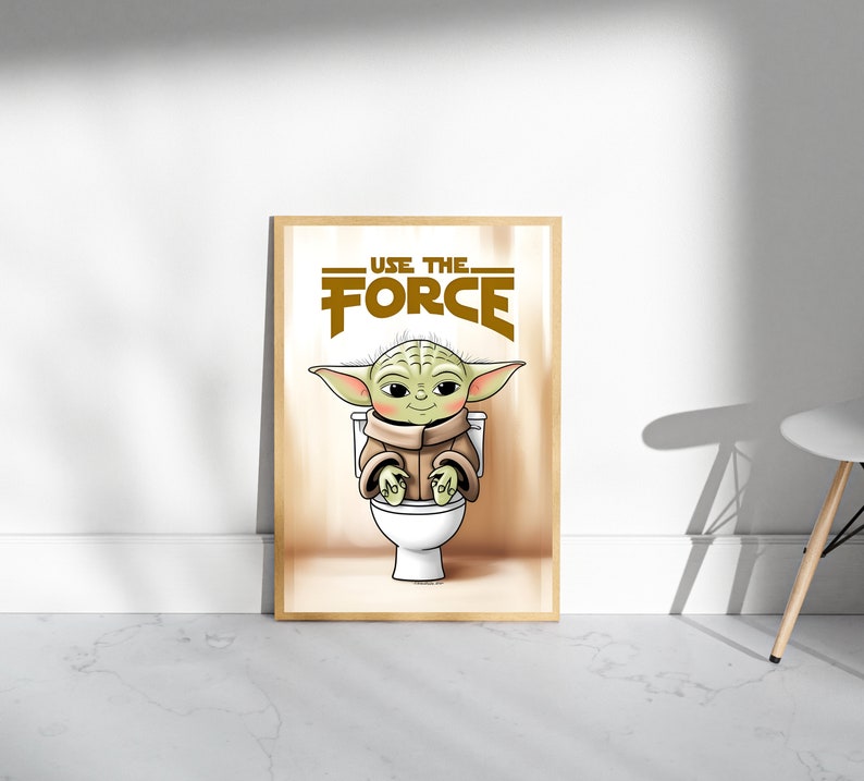 Creative SERIES #36, Starwars Yoda Poster, Starwars Painting, Funny ...