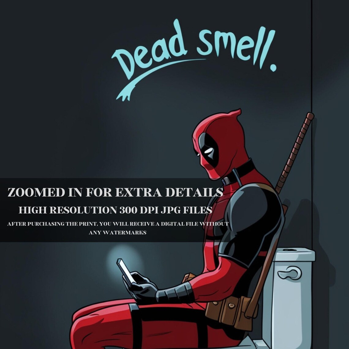 Creative SERIES #54, Superhero Art Work, Superhero Wall Art, Deadpool ...