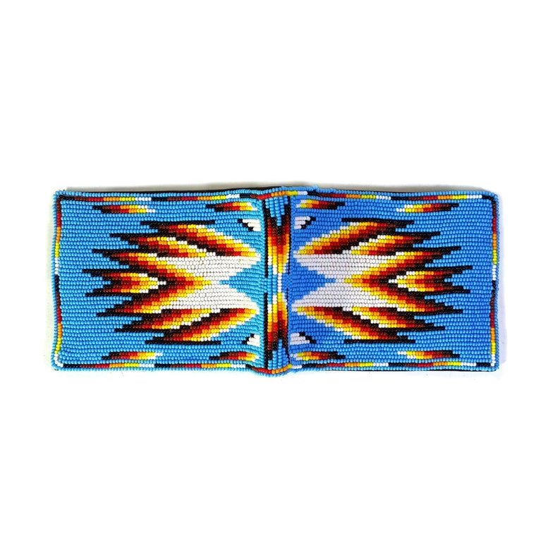 Handmade Native American Style Beaded Genuine Leather Wallet - Etsy
