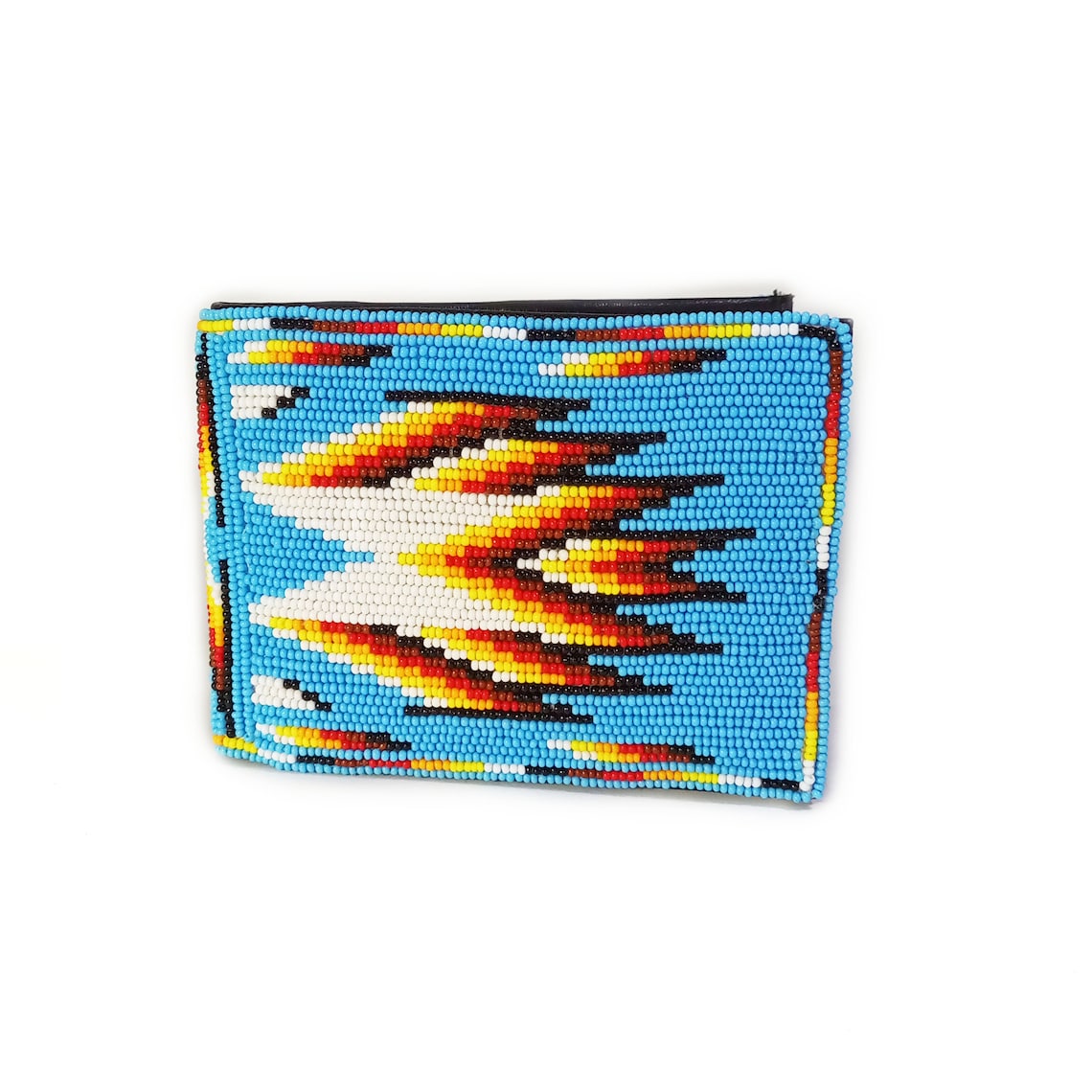 Handmade Native American Style Beaded Genuine Leather Wallet - Etsy
