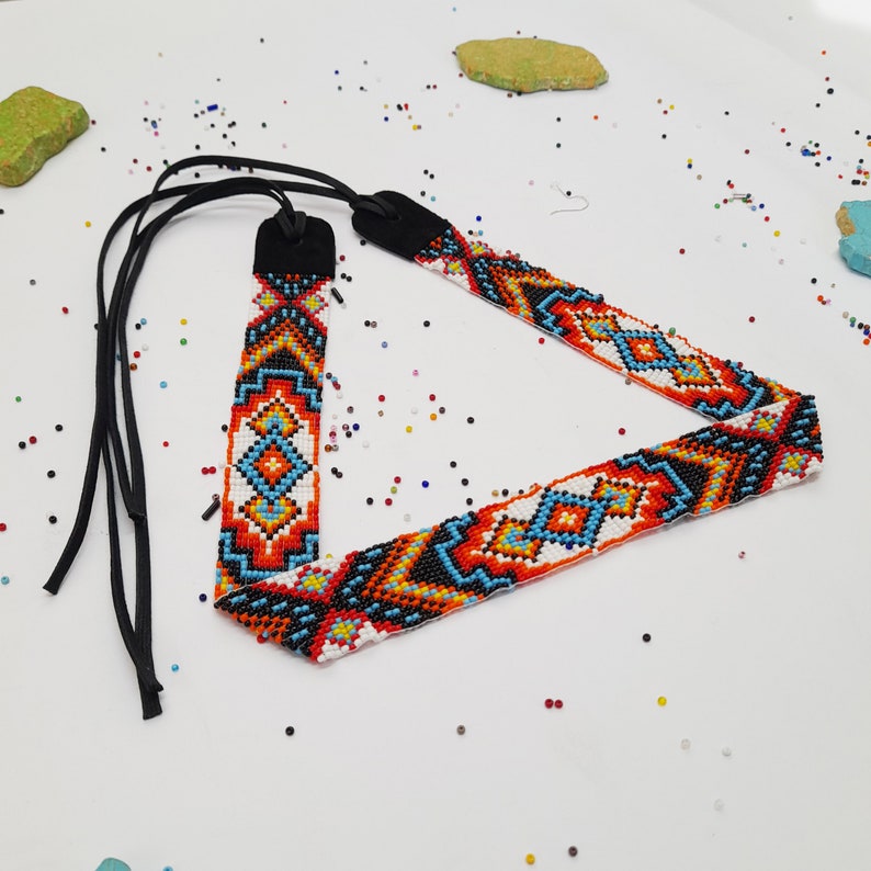 Bead Hatband Native American Style Southwestern Cowboy Rode - Etsy