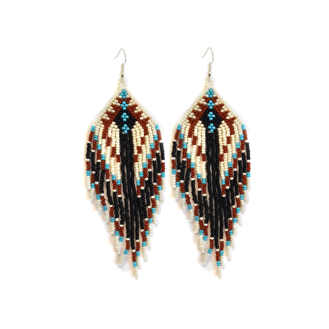 Native American Style Beaded Earrings Colorful - Etsy