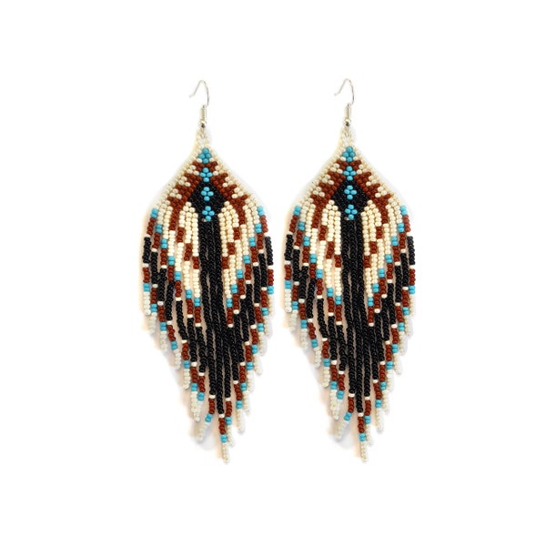 Beaded Earrings Native - Etsy