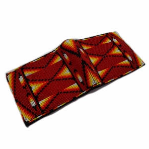 Handmade Native American Style Beaded Genuine Leather Wallet - Etsy