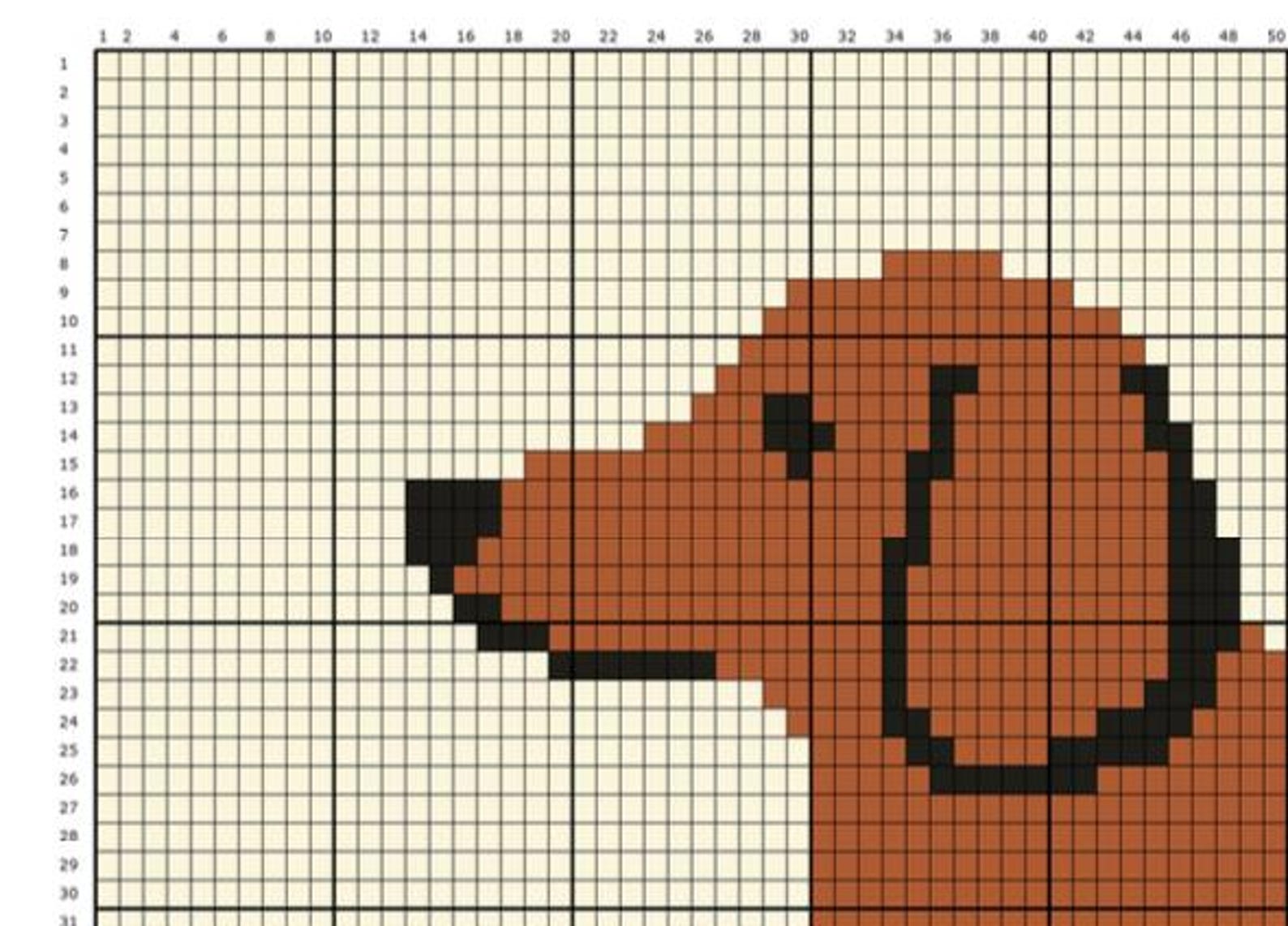 Dachshund Crochet Blanket Pattern – Easy Color Graph (digital Download ...