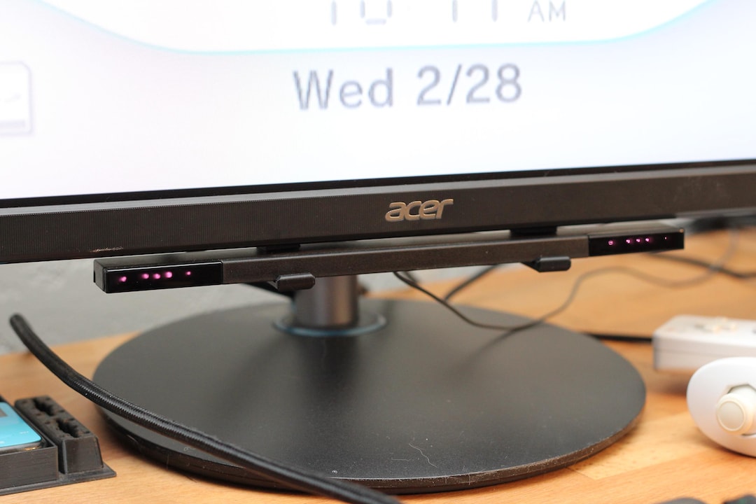 Wii Sensor Bar Mount: Monitor/tv Mount, 3D Printed Nintendo Accessory ...