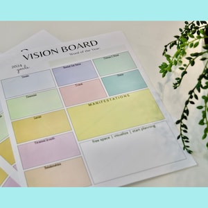 VISION BOARD Template | Printable PDF | Instant Download | Vision Board ...
