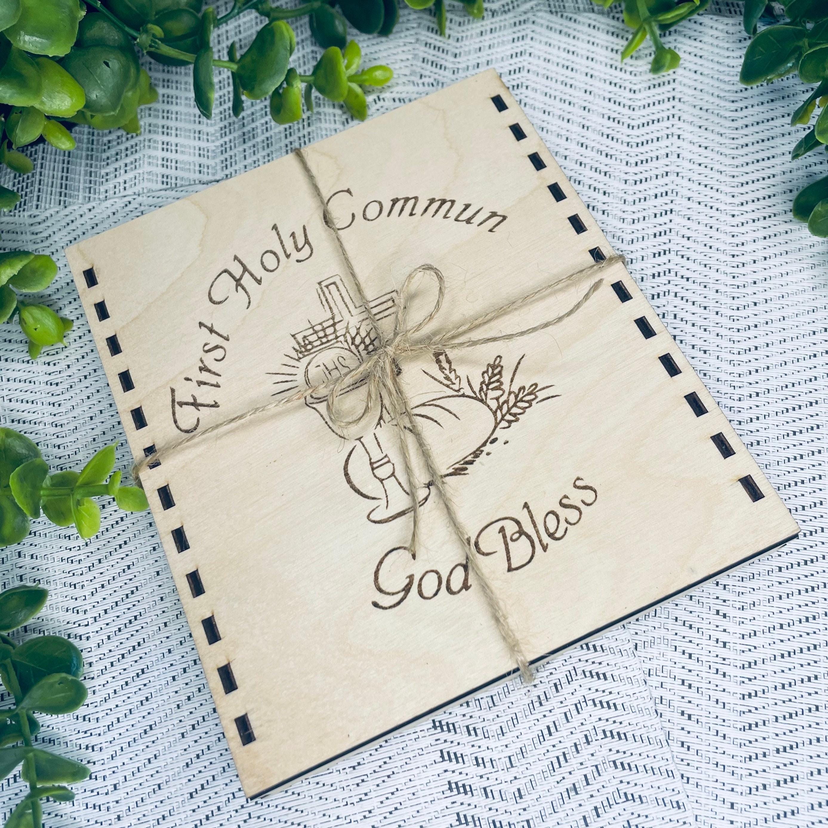 Personalized First Holy Communion Card, Custom Keepsake Gift for First ...