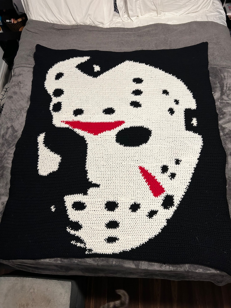 Jason Vorhees Crochet Blanket Chart - Friday the 13th Horror Movie ...