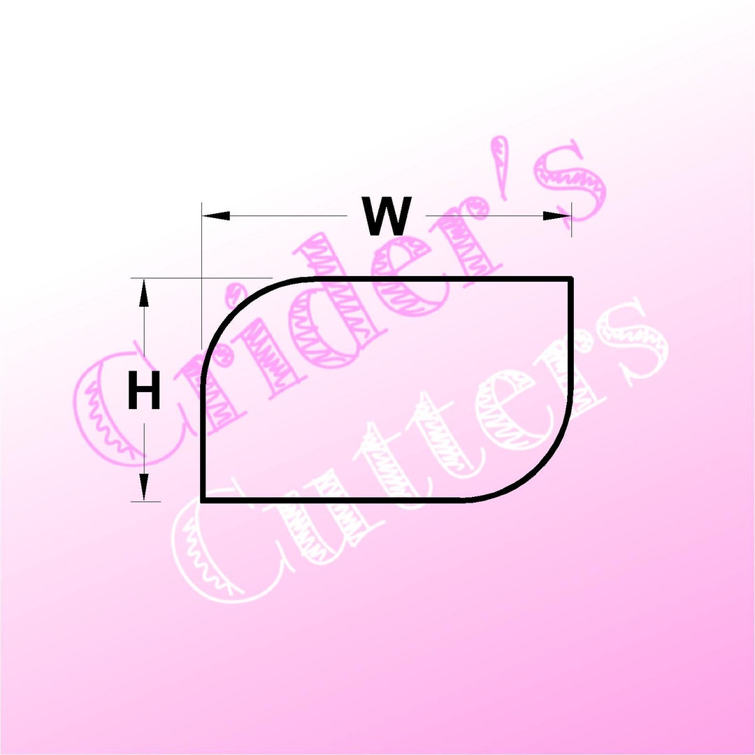 Curved Rectangle Plaque - Cookie Cutter - Etsy