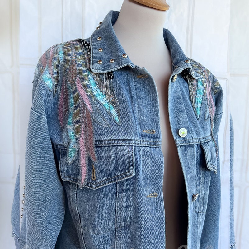 Hippie Jean Jacket - Etsy