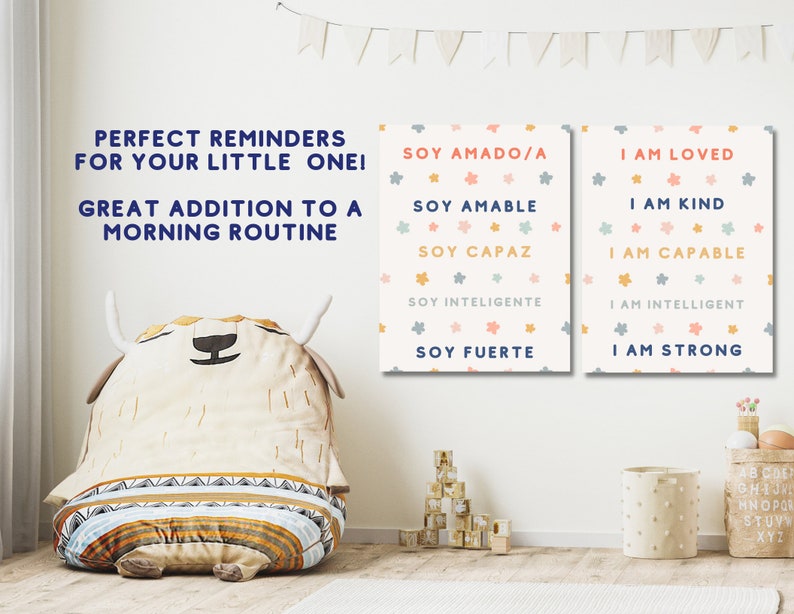 Spanish Classroom Decor, Affirmation Posters for Toddlers, Preschool ...