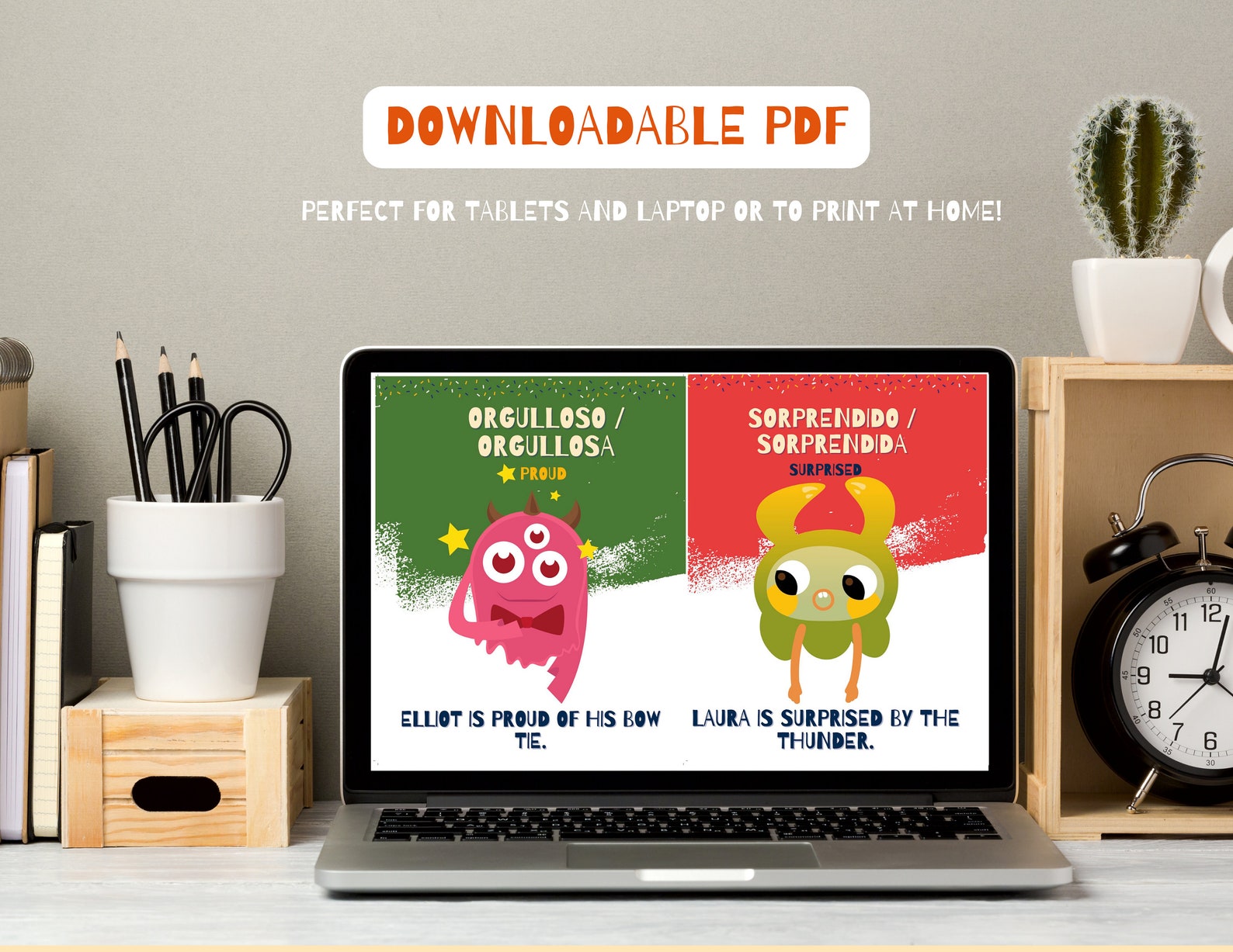 Emotion Feelings Learning Book, Flashcards for Bilingual Spanish ...