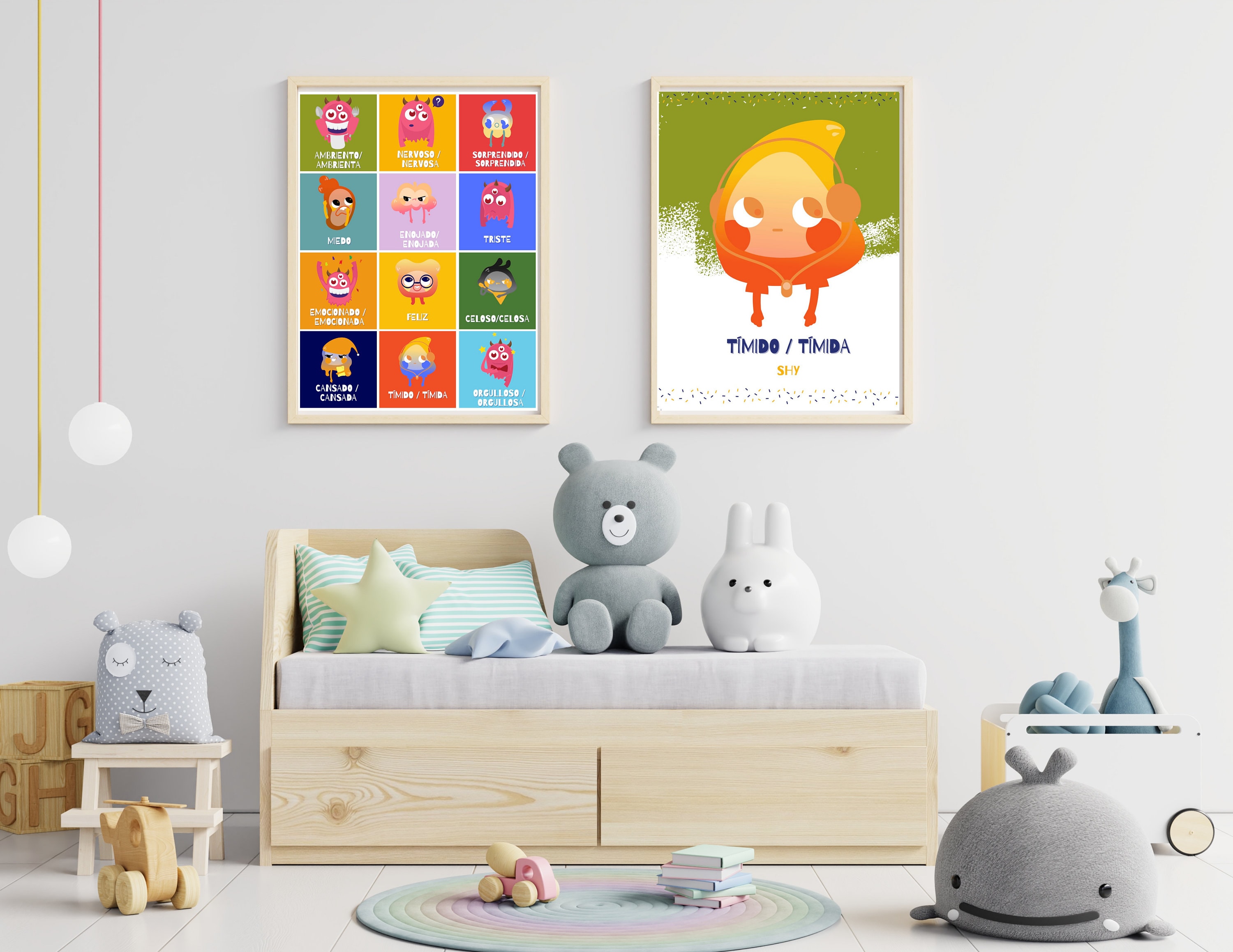 Emotion Feelings Learning Book, Flashcards for Bilingual Spanish ...