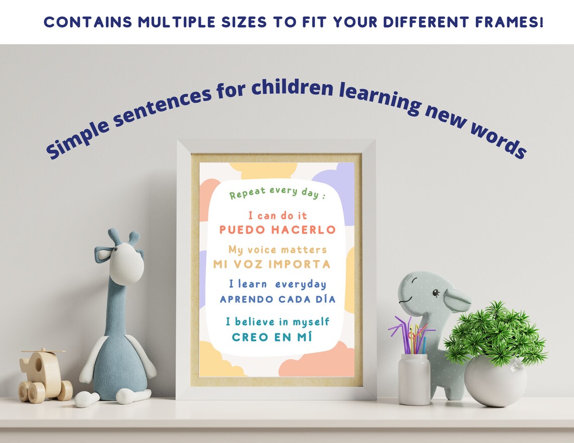 Spanish Classroom Decor Affirmation Posters for Toddlers - Etsy