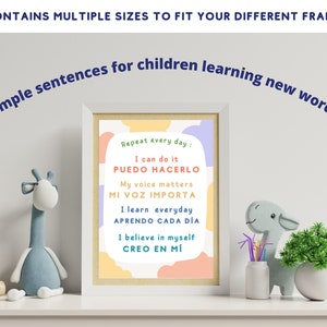 Spanish Classroom Decor, Affirmation Posters for Toddlers, Preschool ...