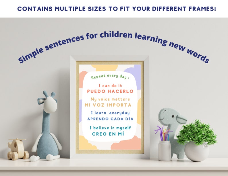 Spanish Classroom Decor, Affirmation Posters for Toddlers, Preschool ...