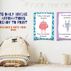 Bilingual Growth Mindset Affirmation Cards (spanish/english) | Set of ...