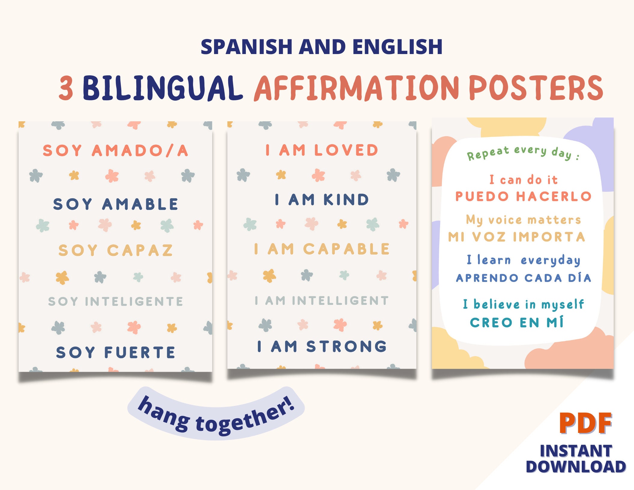 Spanish Classroom Decor, Affirmation Posters for Toddlers, Preschool ...
