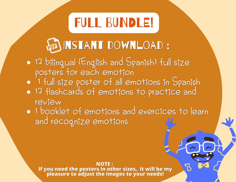 Emotion Feelings Learning Book, Flashcards for Bilingual Spanish ...