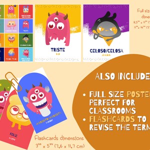 Emotion Feelings Learning Book, Flashcards for Bilingual Spanish ...