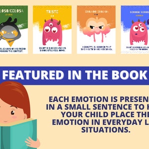 Emotion Feelings Learning Book, Bilingual Spanish, Preschool Learn ...