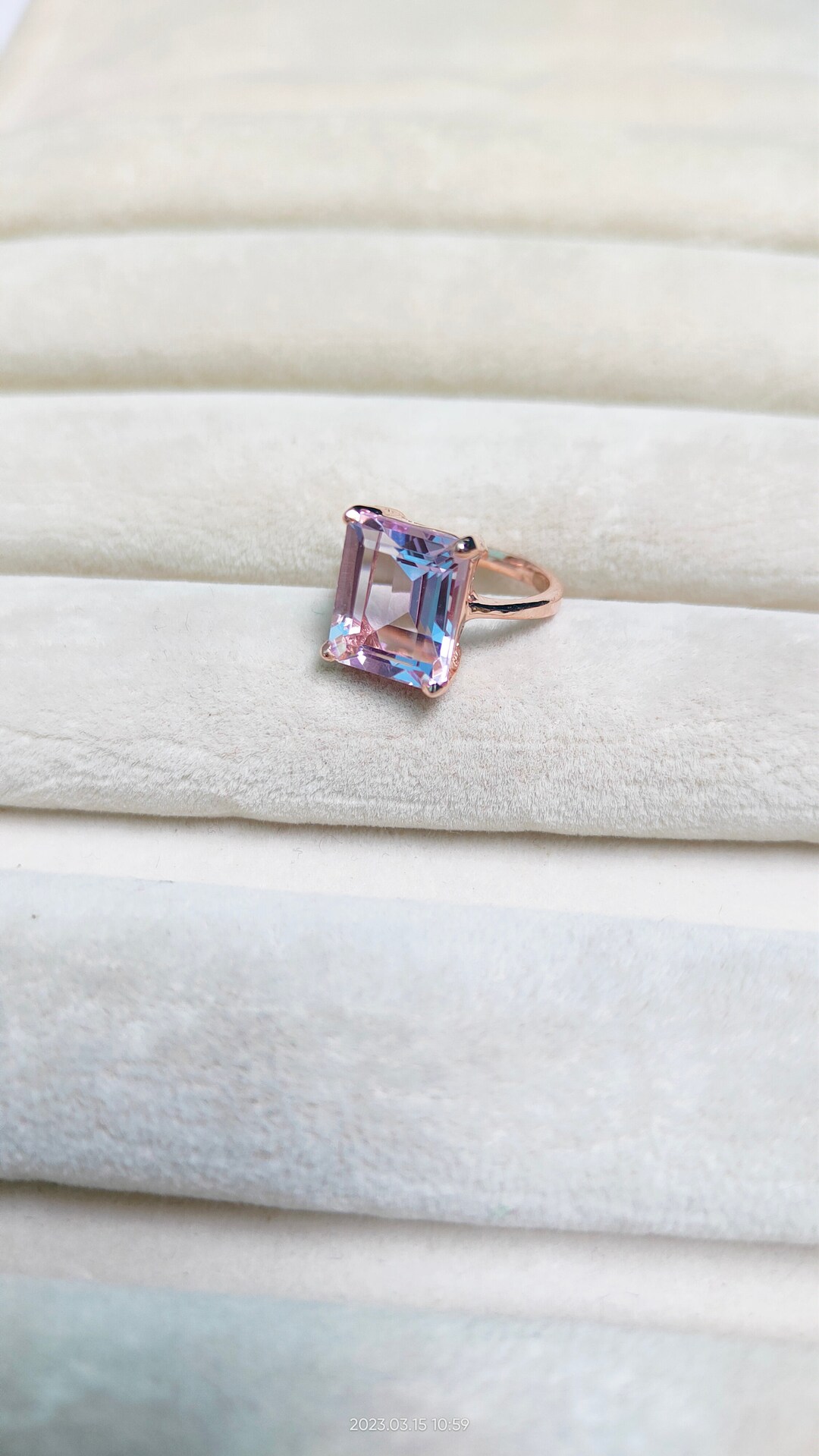 Natural Rose De France Ring, 925 Sterling Silver Ring, Rose De France ...