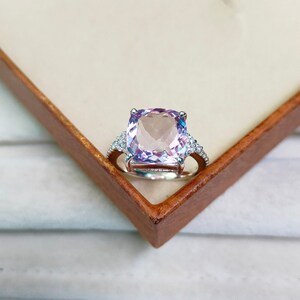 Natural Rose De France Amethyst Ring,925 Sterling Silver Ring,rose De ...