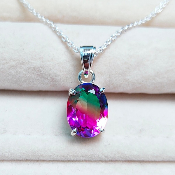 Watermelon Tourmaline Pendant - Etsy