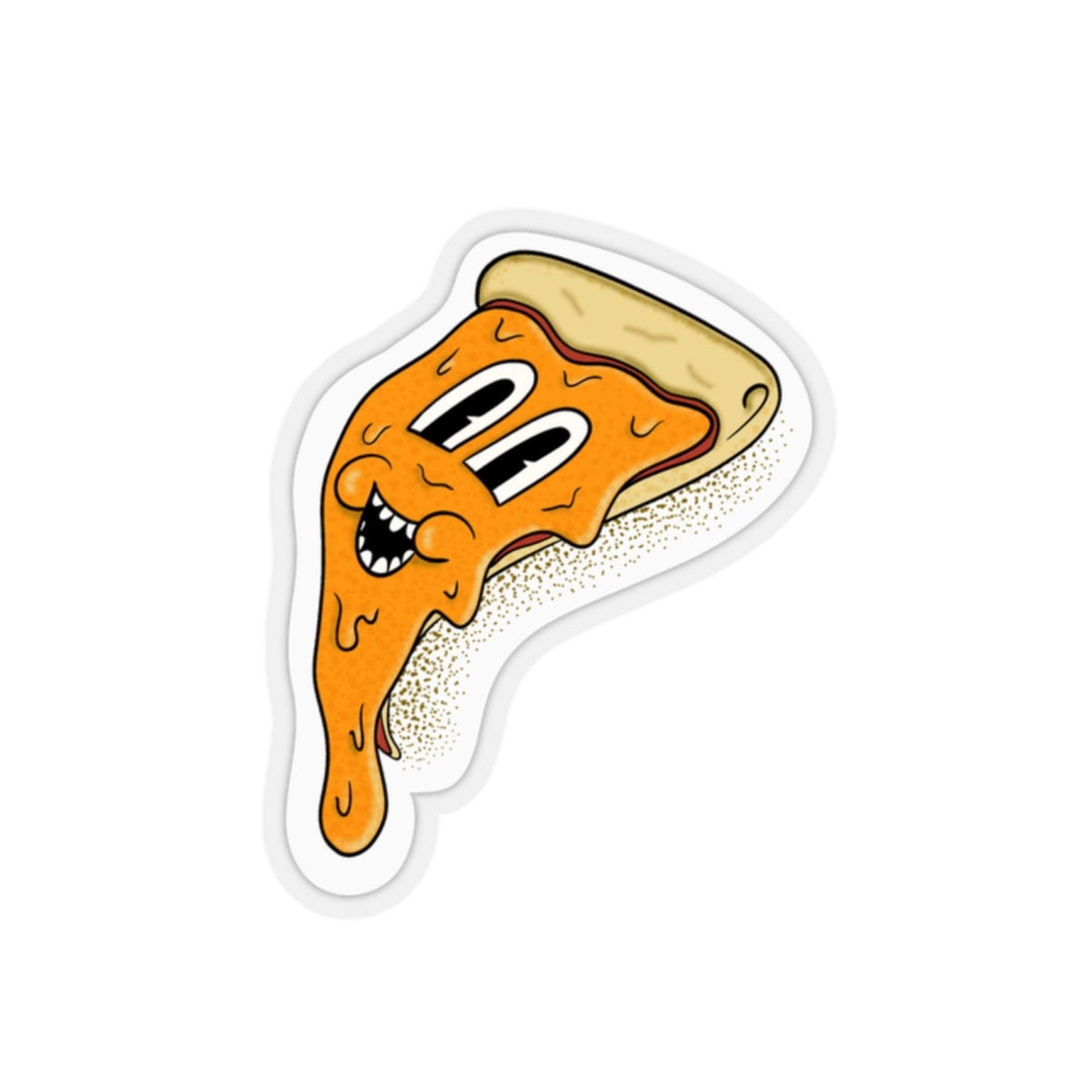 Pizza Sticker, Funny Face, Cute Kids Sticker, Food Sticker, Laptop ...