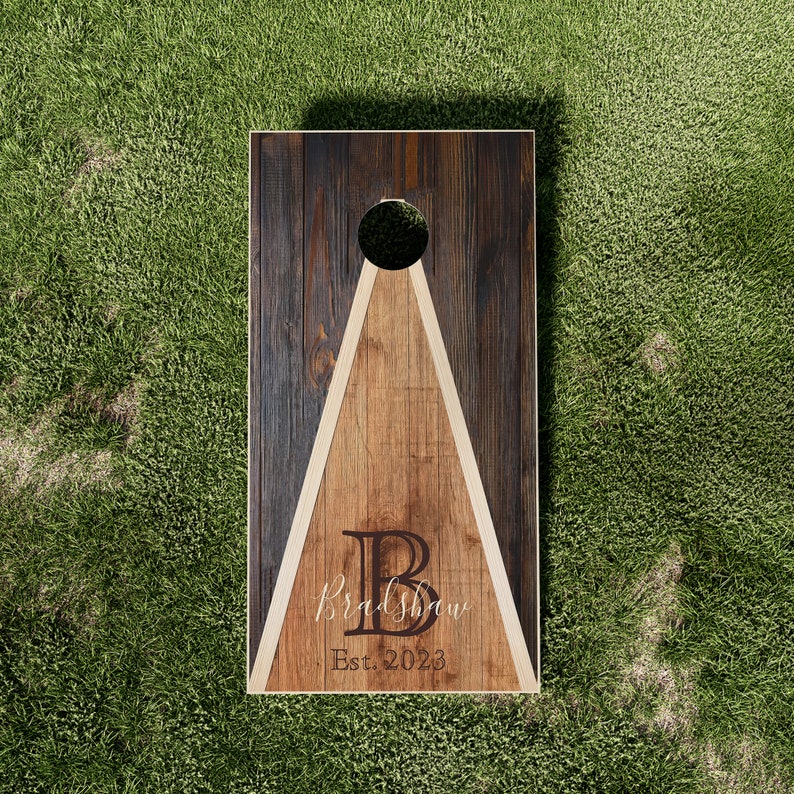Custom Cornhole Board Wraps | Personalized Cornhole Decals | Rustic ...