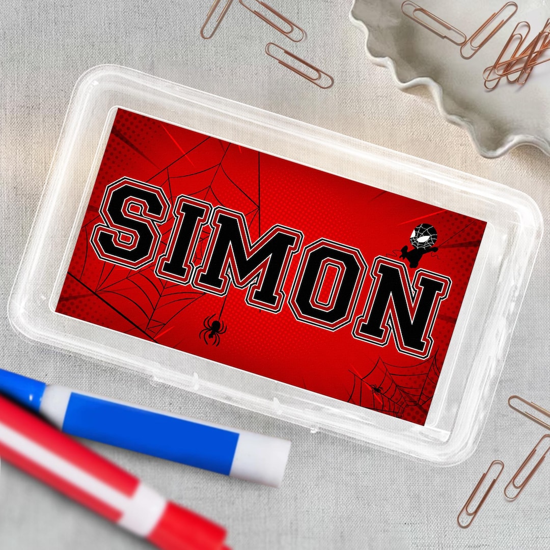 Custom Spider Web Pencil Box for Kids, Personalized School Supplies ...