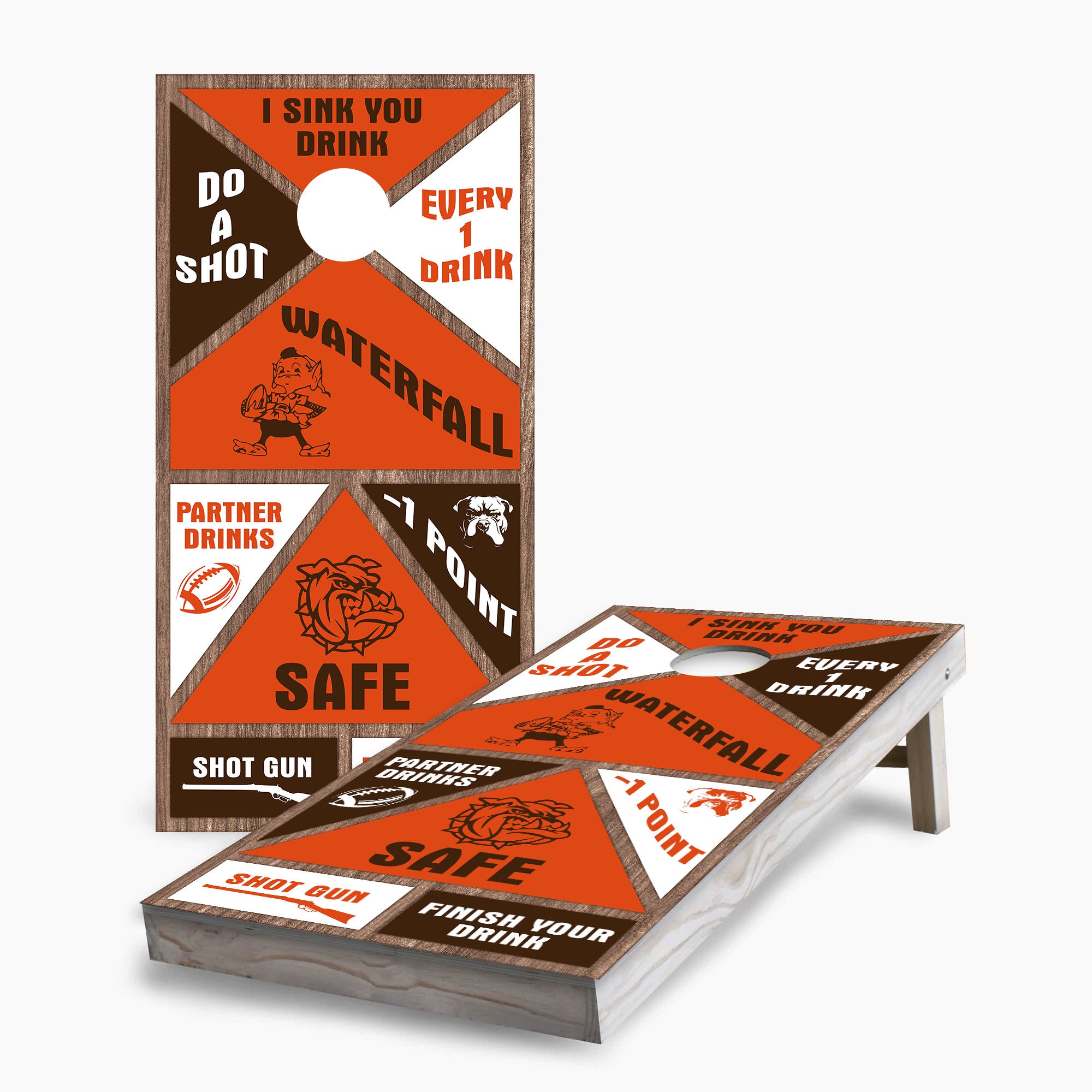 Drinking Game Cornhole Wrap Football Cornhole Wrap - Etsy