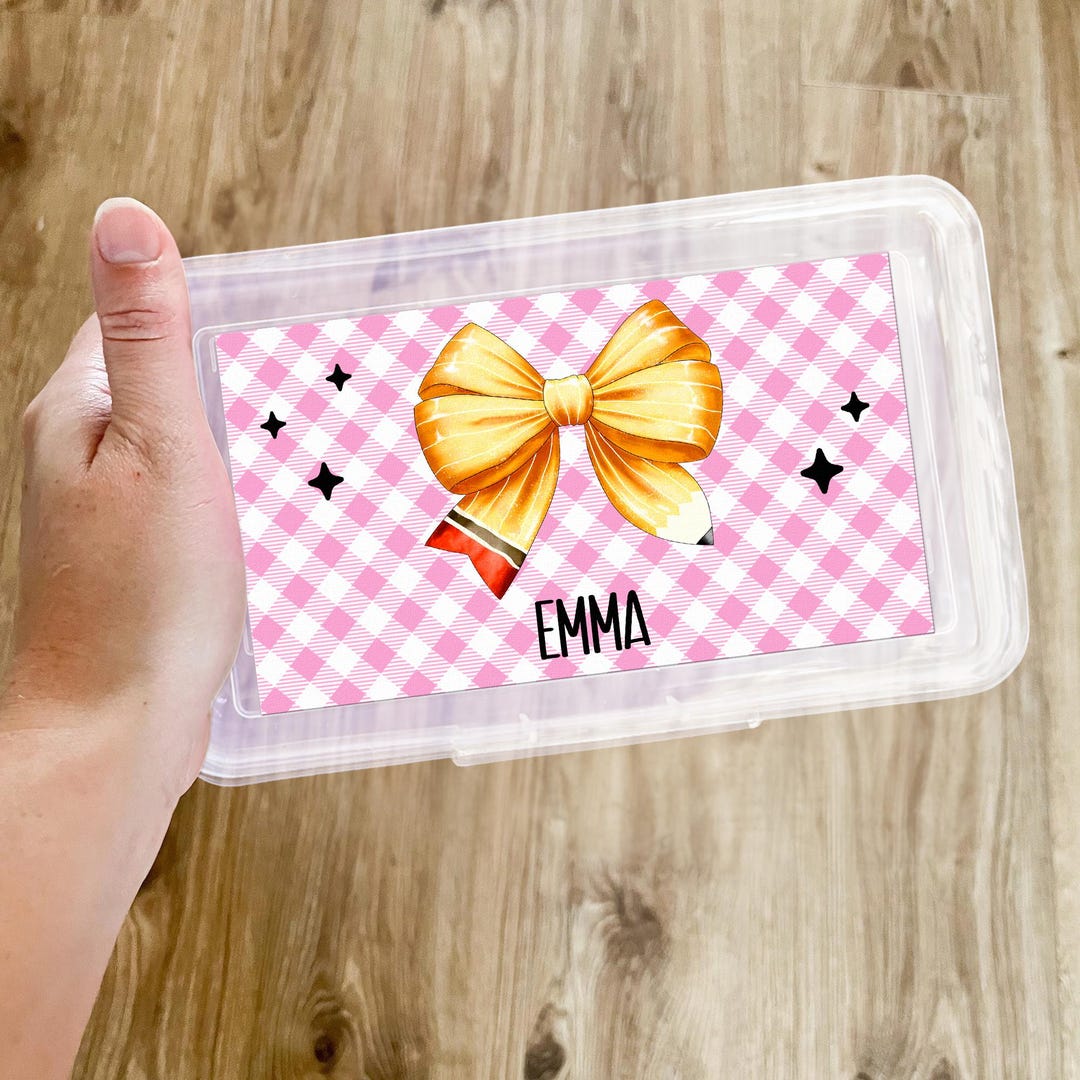 Custom Pencil Boxes, Personalized Coquette Back to School Pencil Case ...