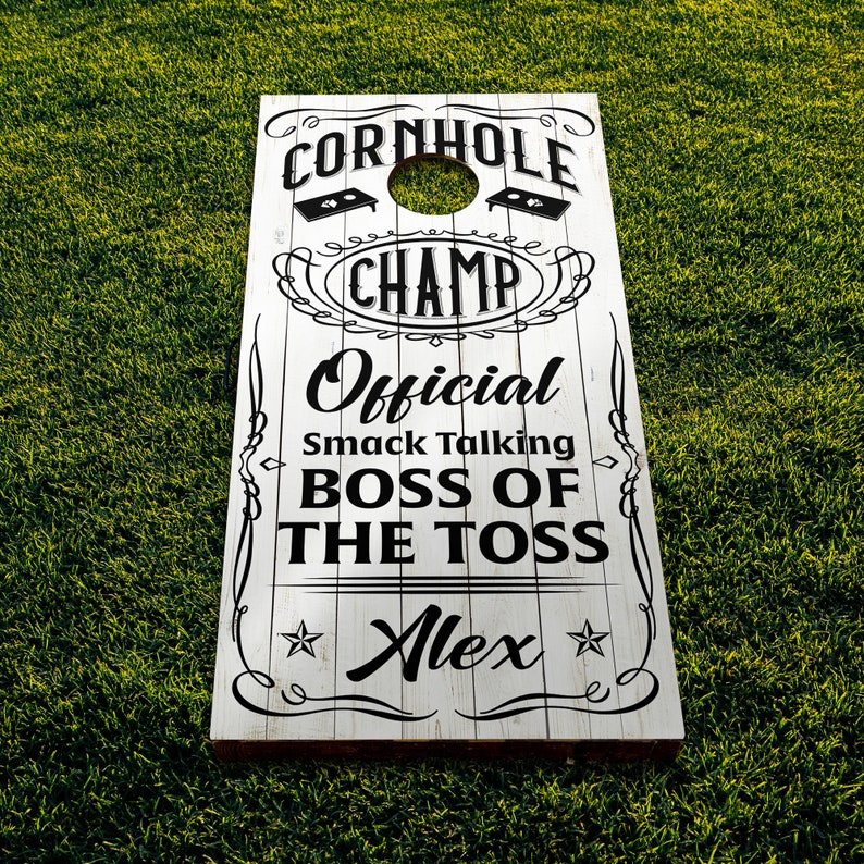 Cornhole Champ Custom Cornhole Wraps Custom Cornhole Decal - Etsy