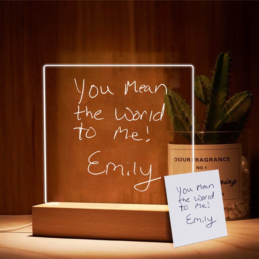 Custom Handwritten for Mom Acrylic Night Light, Personalized ...