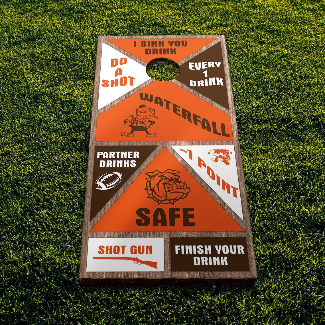 Drinking Game Cornhole Wrap Football Cornhole Wrap - Etsy
