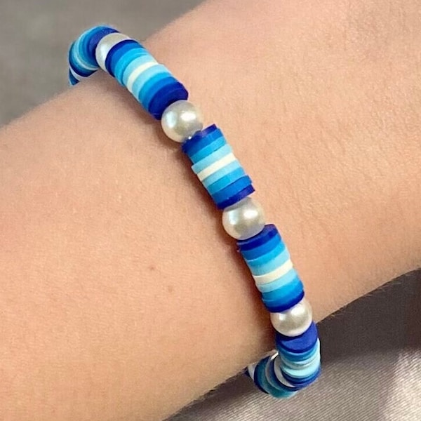 Beach Clay Bead Bracelet - Etsy