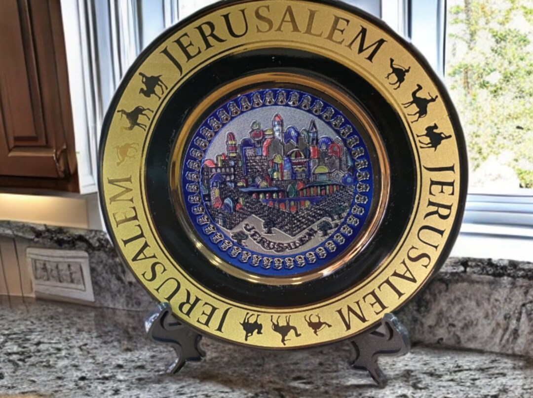 Jerusalem Old City Ceramic Plate , Home Decor From the Holy Land (3 ...