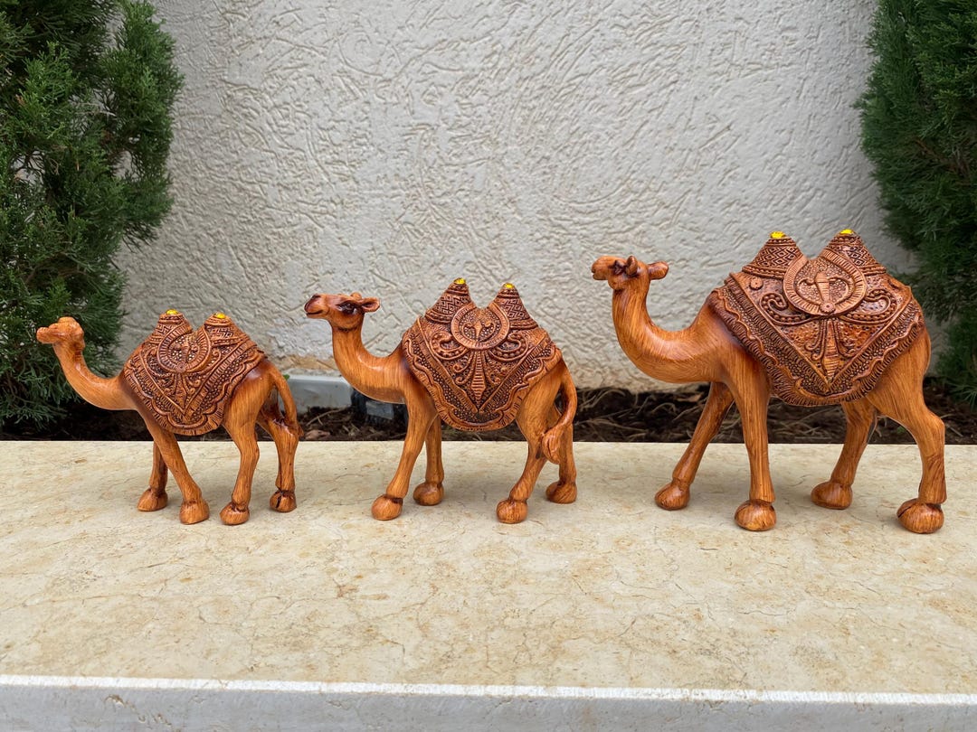 Polyresin Camel Figurines – Solid Cast, Heavy & Detailed – Very High ...