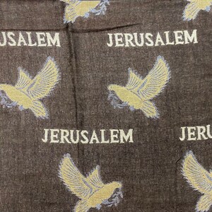 JERUSALEM Scarf Israeli Scarf Holy Land Scarf , 100% Pure Cashmere ...