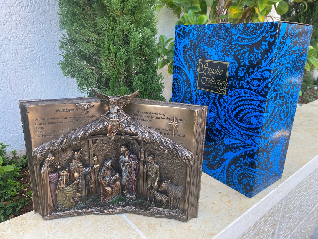 11.63 Holy Bible Nativity Stand , Christian Home Decor Holy Land Gifts ...
