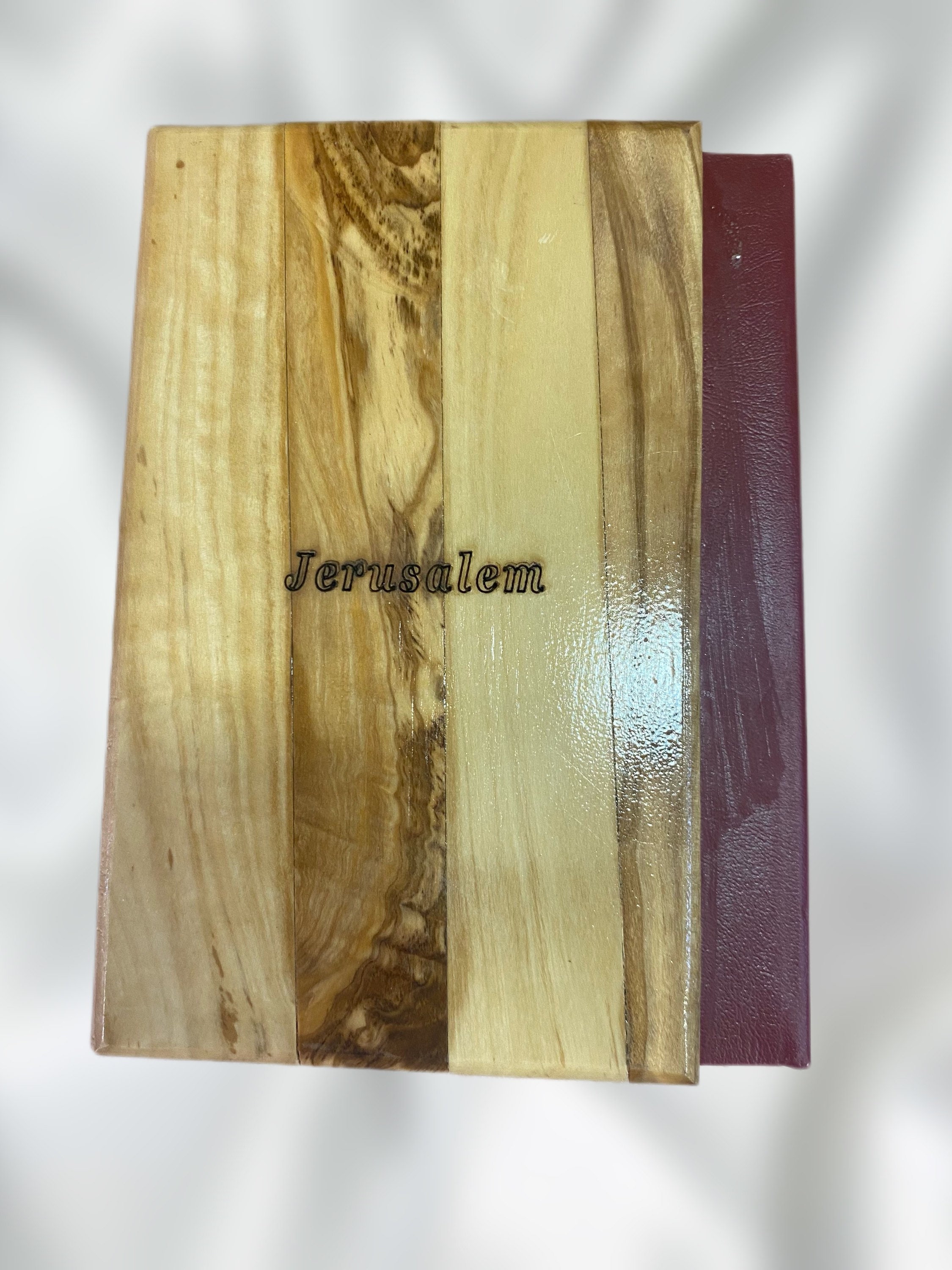 HOLY BIBLE Olive Wood Cover With Holy Soil From JERUSALEM - Etsy