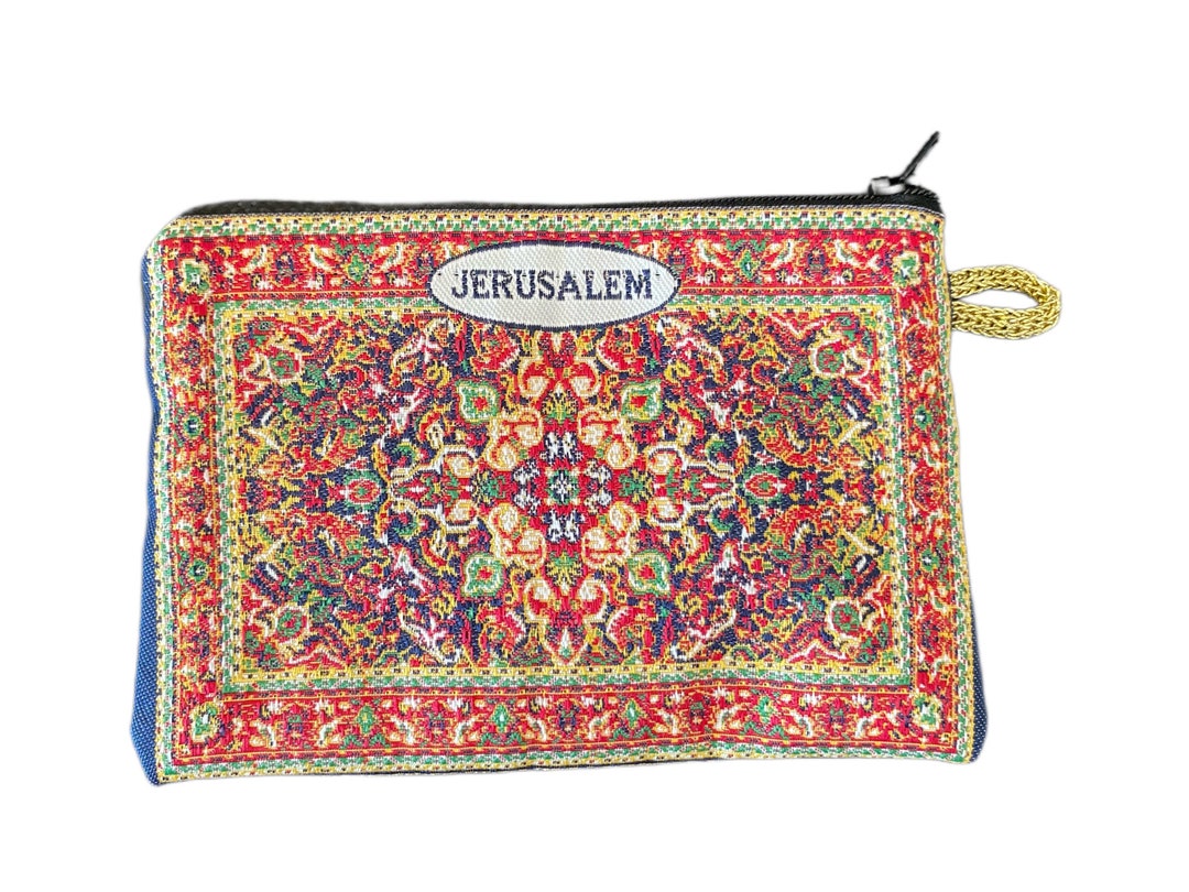 Hand Made Coins Purse , Pouch With Zipper Made of Fabric From Jerusalem ...