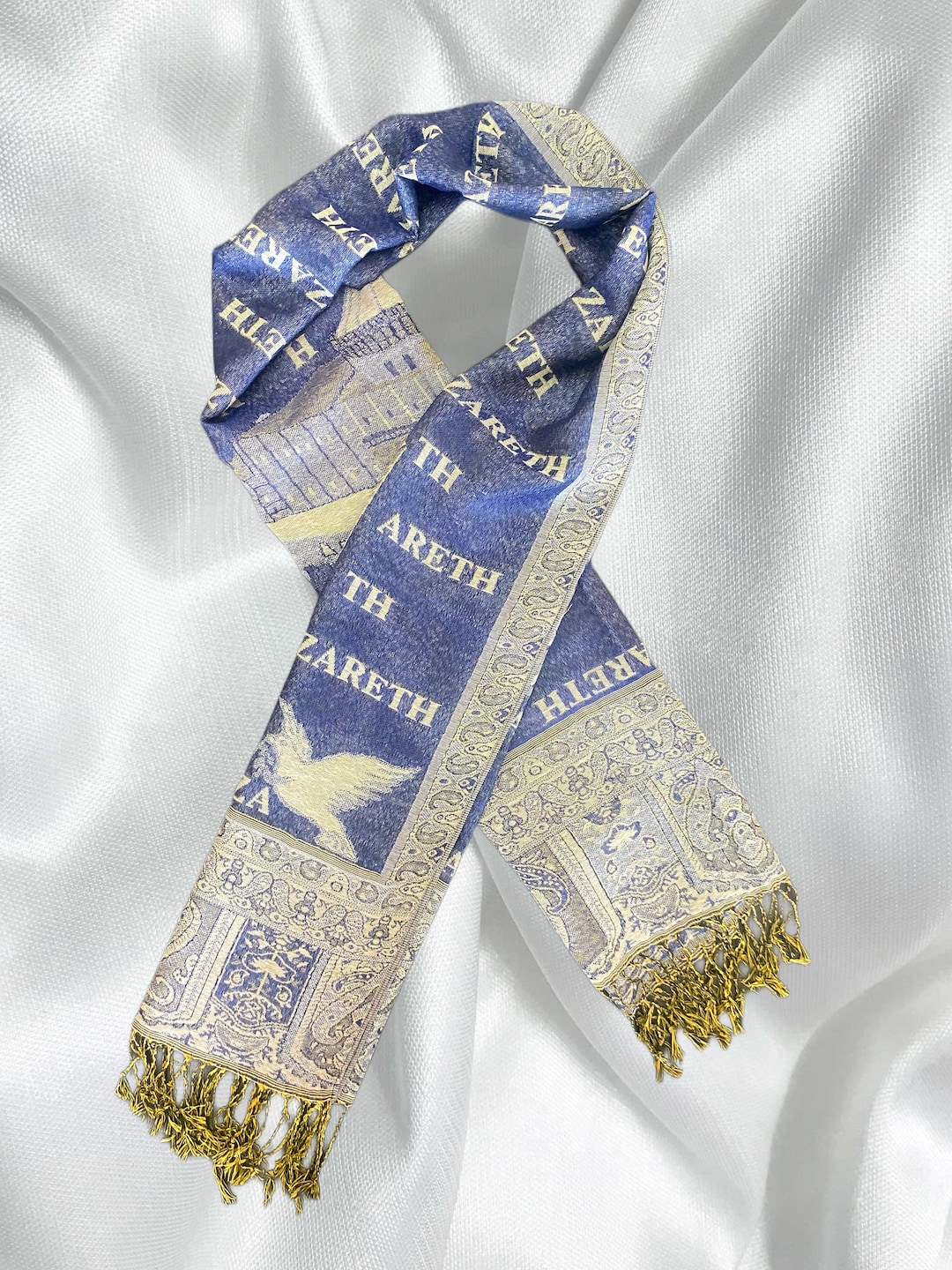 NAZARETH Scarf Israeli Scarf Holy Land Scarf , 100% Pure Cashmere Scarf ...