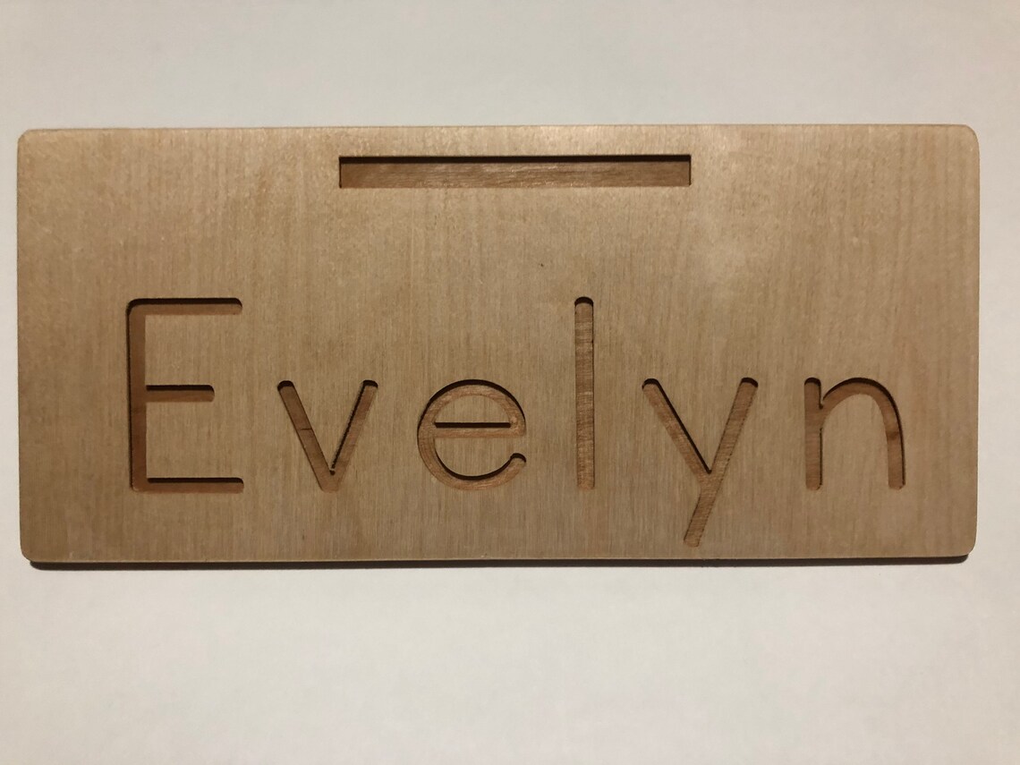 Personalized Wood Name Board for Learning and Home Schooling, Custom ...