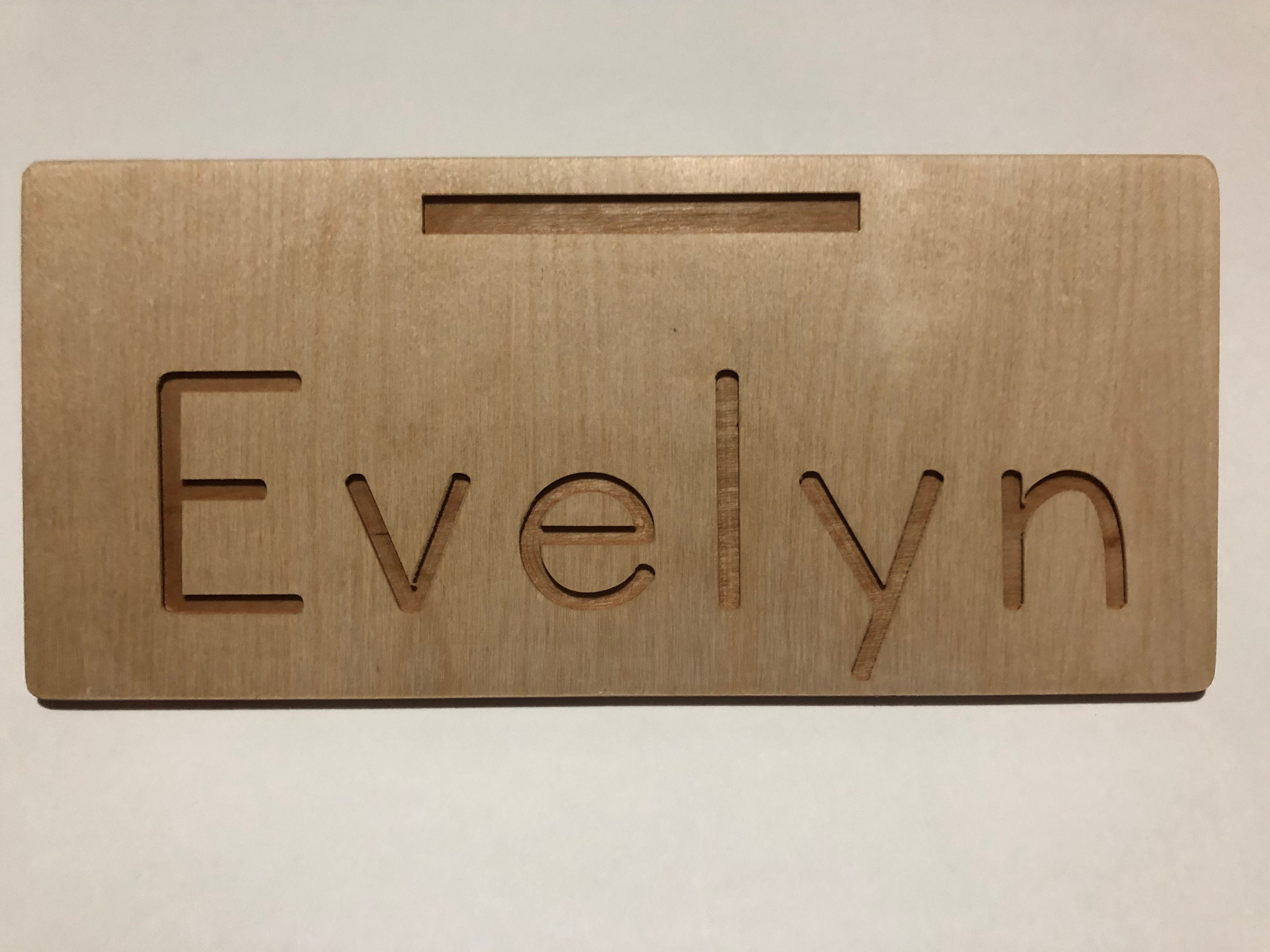 Personalized Wood Name Board for Learning and Home Schooling, Custom ...