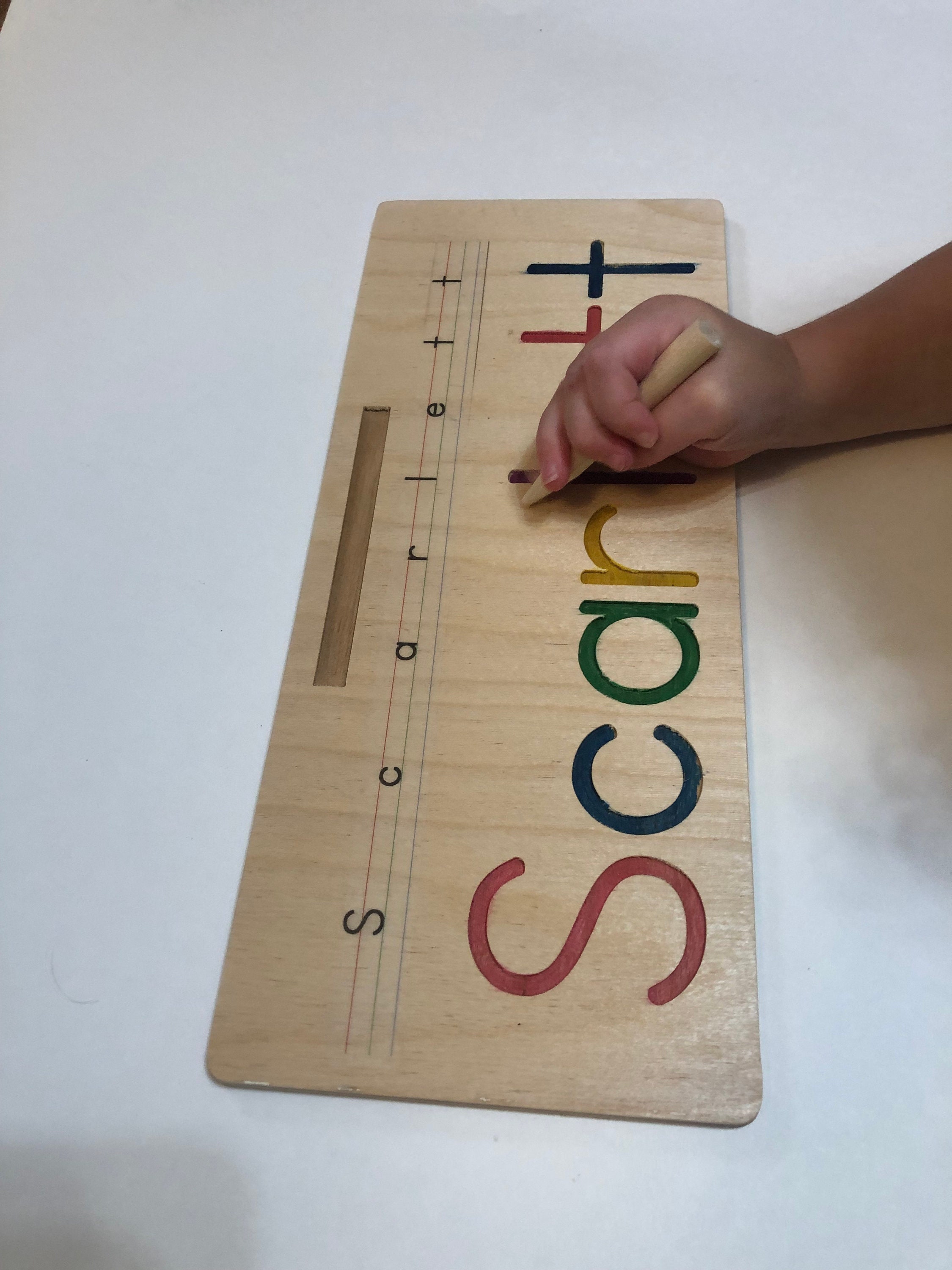 Personalized Wood Name Board for Learning and Home Schooling, Custom ...