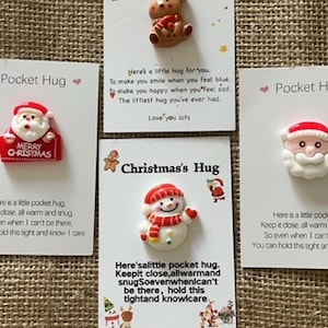 Christmas Pocket Hug Card With Resin Charms - A Thoughtful, and ...