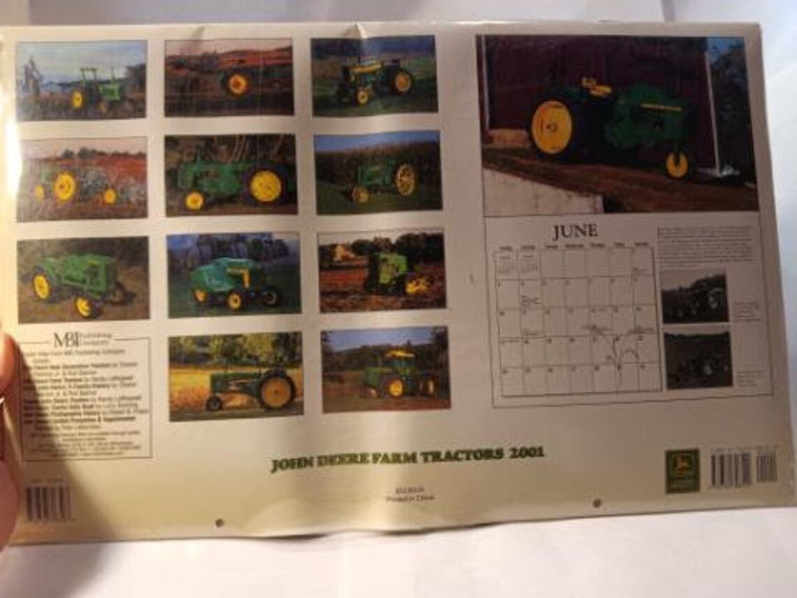 2001 John Deere Farm Tractor Calendar - Etsy